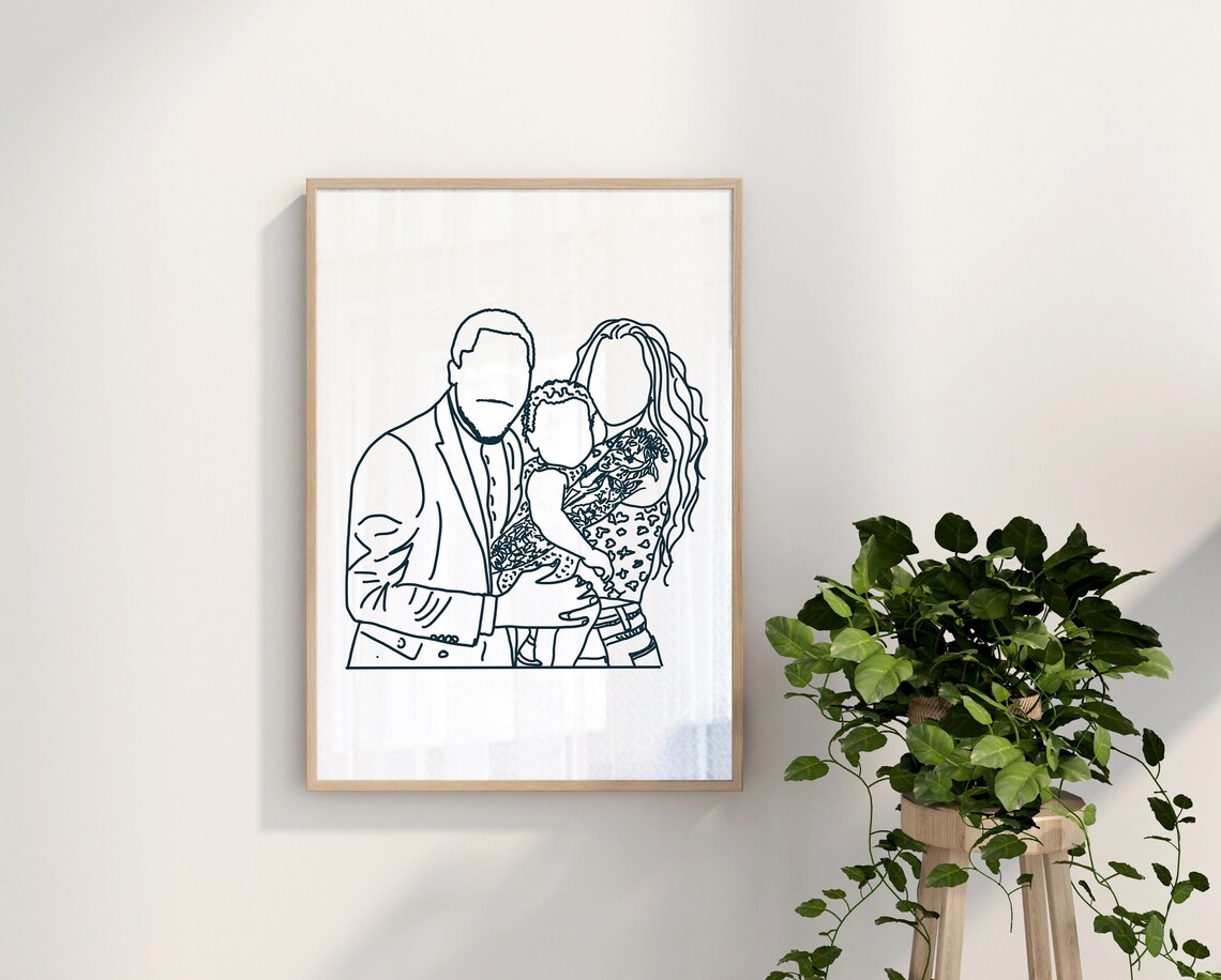 Faceless Family Portrait DIGITAL PRINT STICKER Faceless - Etsy