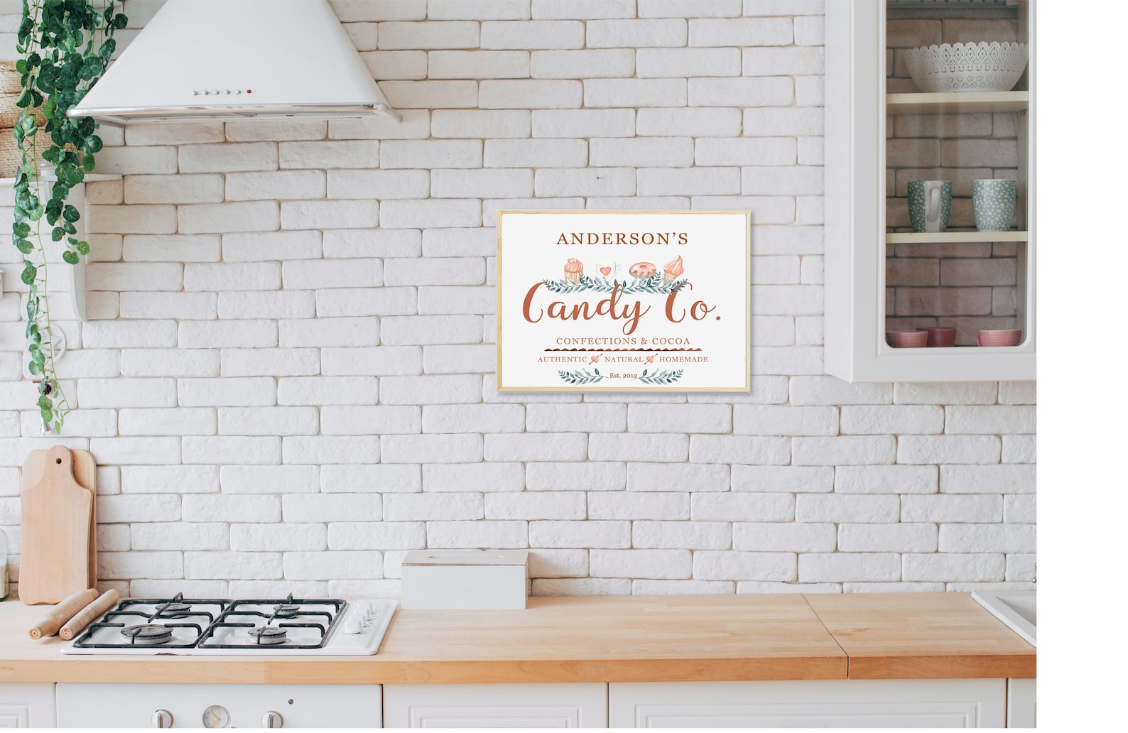 Personalized Candy Co Sign Printable Valentines Bakery Sign | Etsy