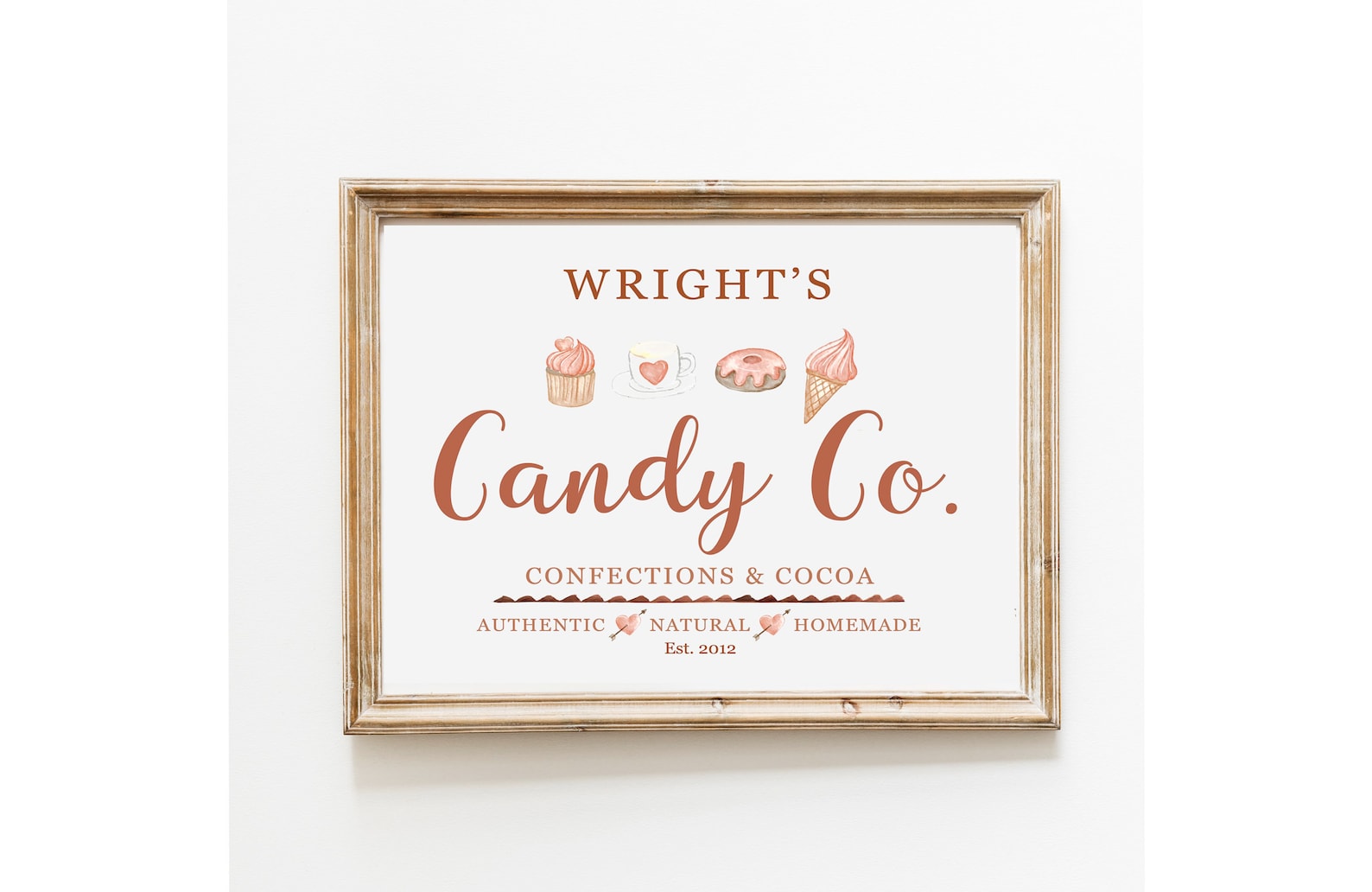 Personalized Candy Co Sign Printable Valentines Bakery Sign | Etsy