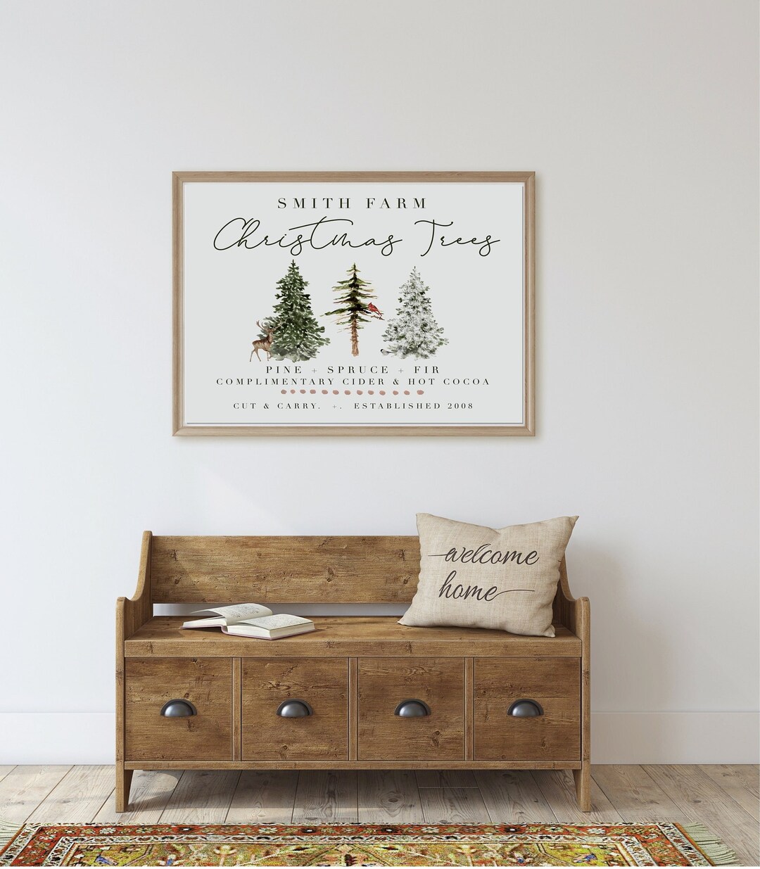 Personalized Christmas Tree Farm Sign-printable Christmas Tree Sign ...