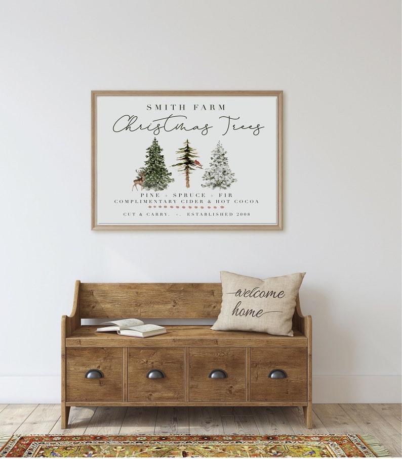 Personalized Christmas Tree Farm Sign-printable Christmas Tree - Etsy