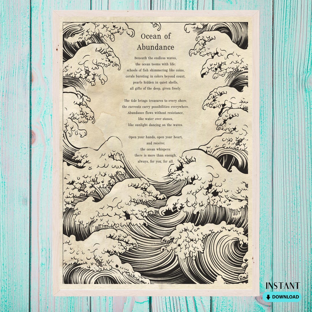 Printable Ocean Wall Art | Digital Inspirational Art | Abundance ...