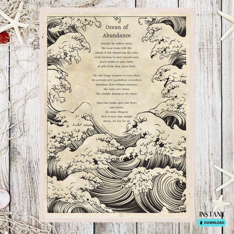 Printable Ocean Wall Art | Digital Inspirational Art | Abundance ...