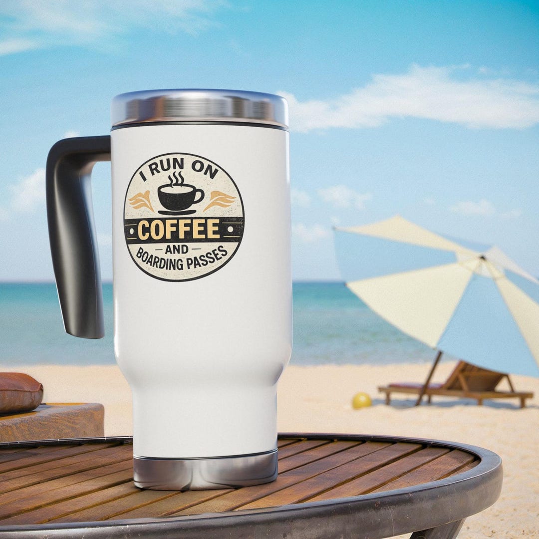 Coffee & Boarding Passes Tumbler, Funny Travel Gift, Insulated ...