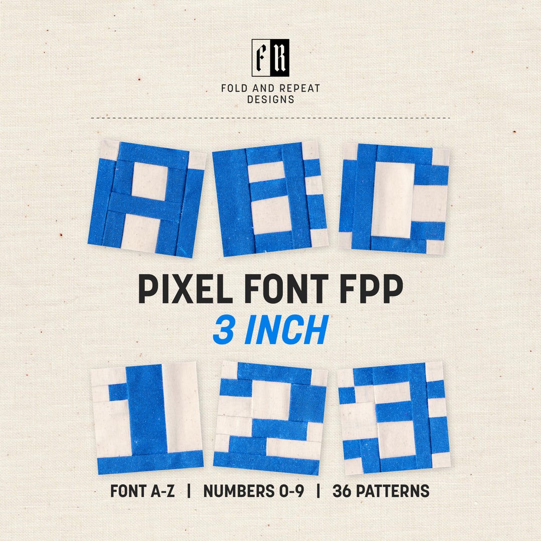 Pixel Font FPP | 3 Inch Alphabet Numbers (digital Download) - Etsy