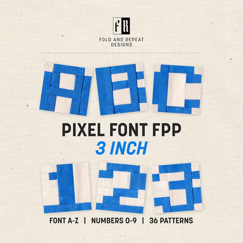 Pixel Font FPP | 3 Inch Alphabet Numbers (digital Download) - Etsy
