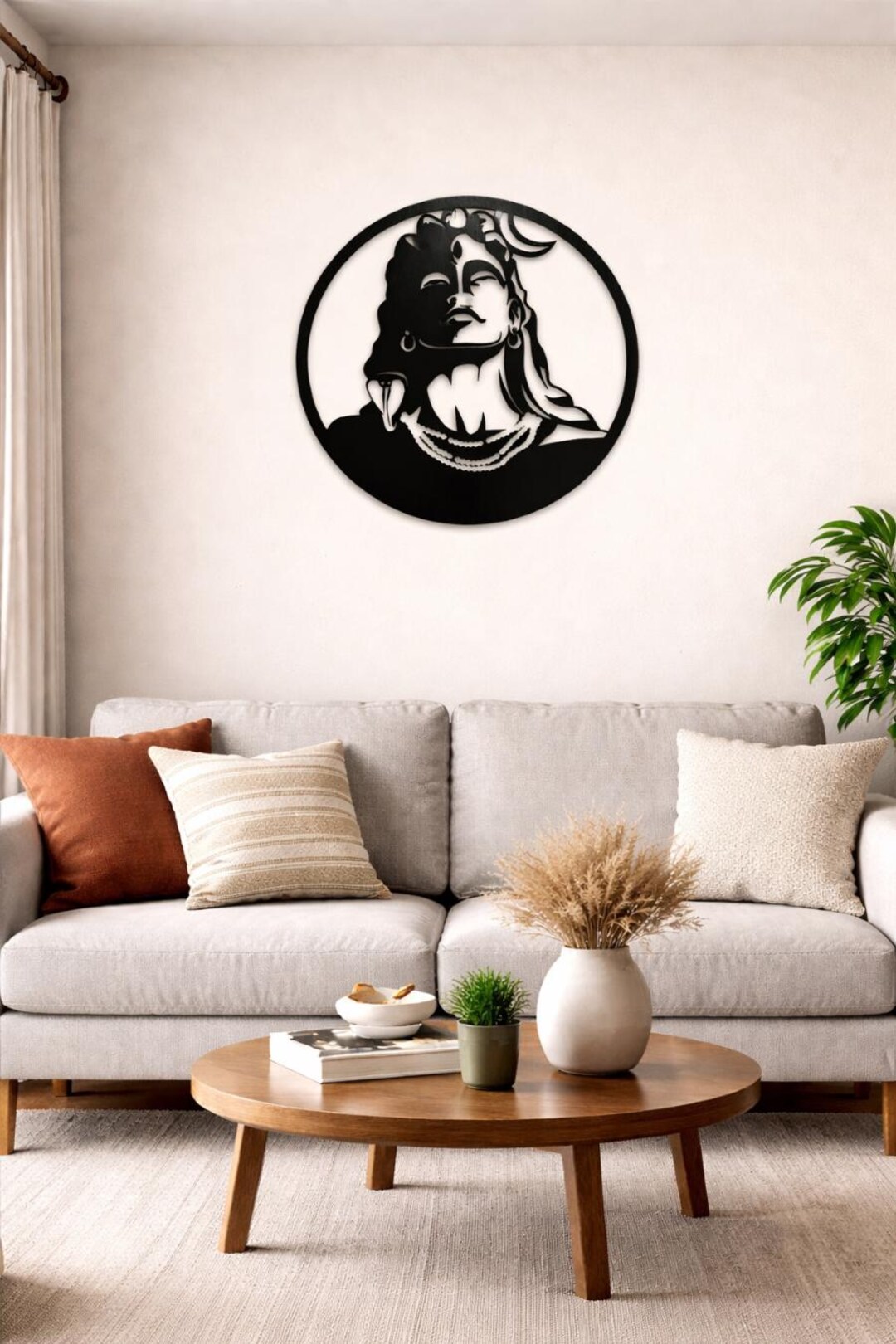 Wooden Shiva Laser-cut Wall Décor | Modern Spiritual Home Accent - Etsy