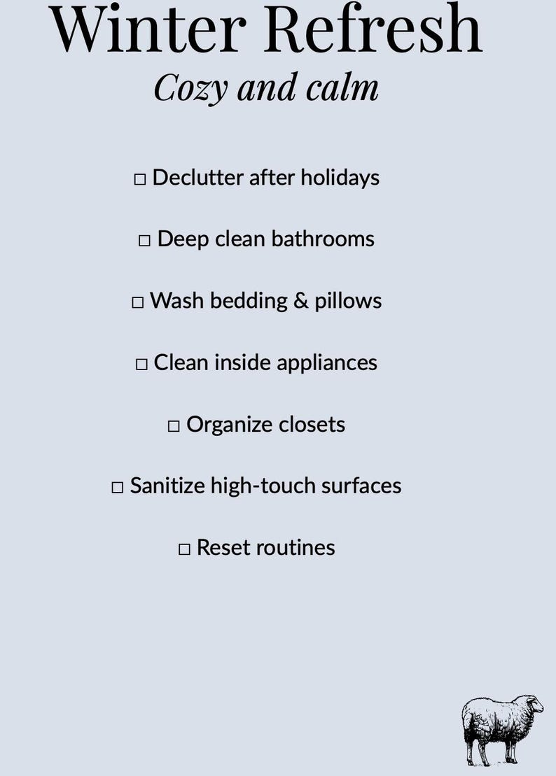Seasonal Deep Cleaning Checklist - Etsy