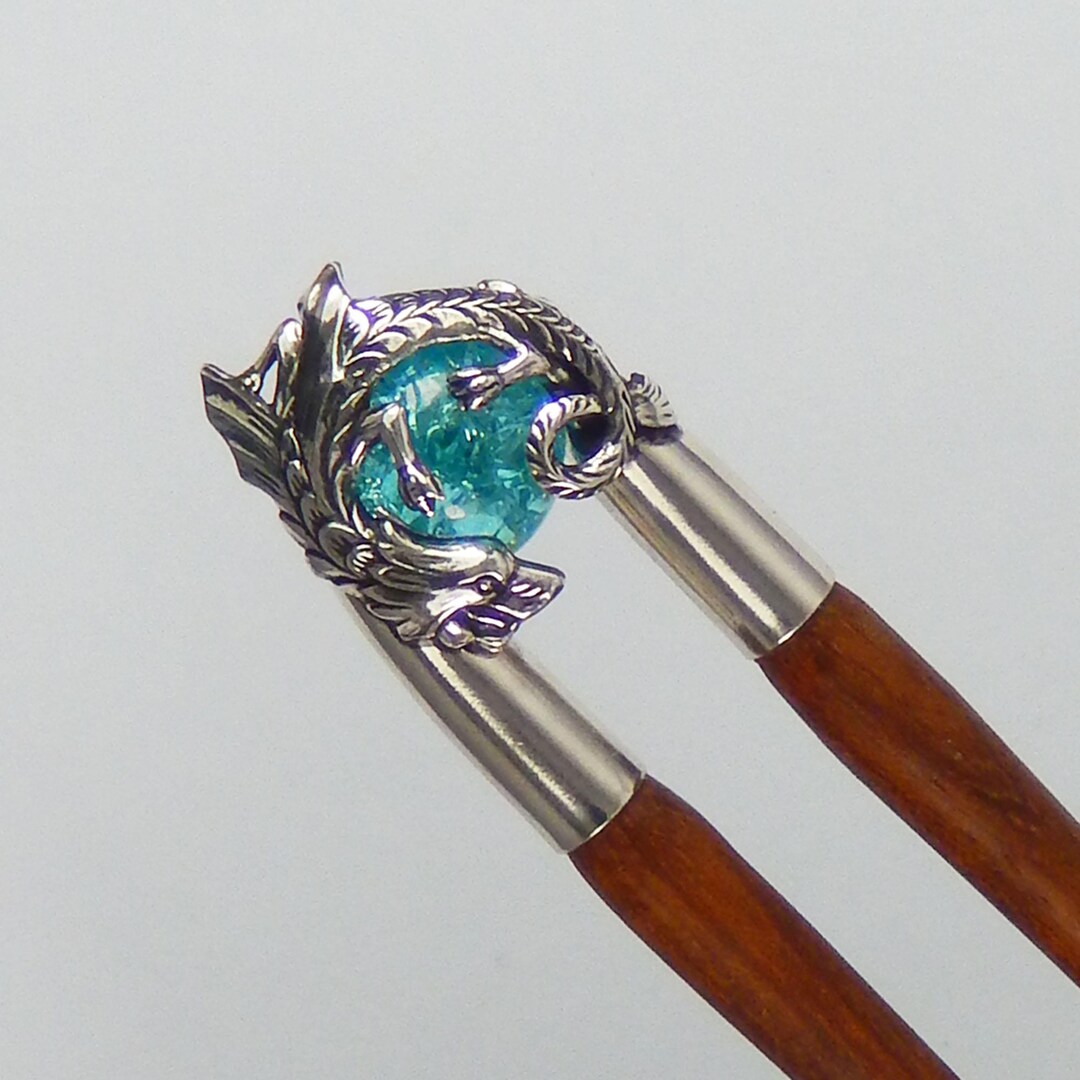 Handmade Dragon Hair Fork - Brass Hair Accessory With Mythical Dragon ...