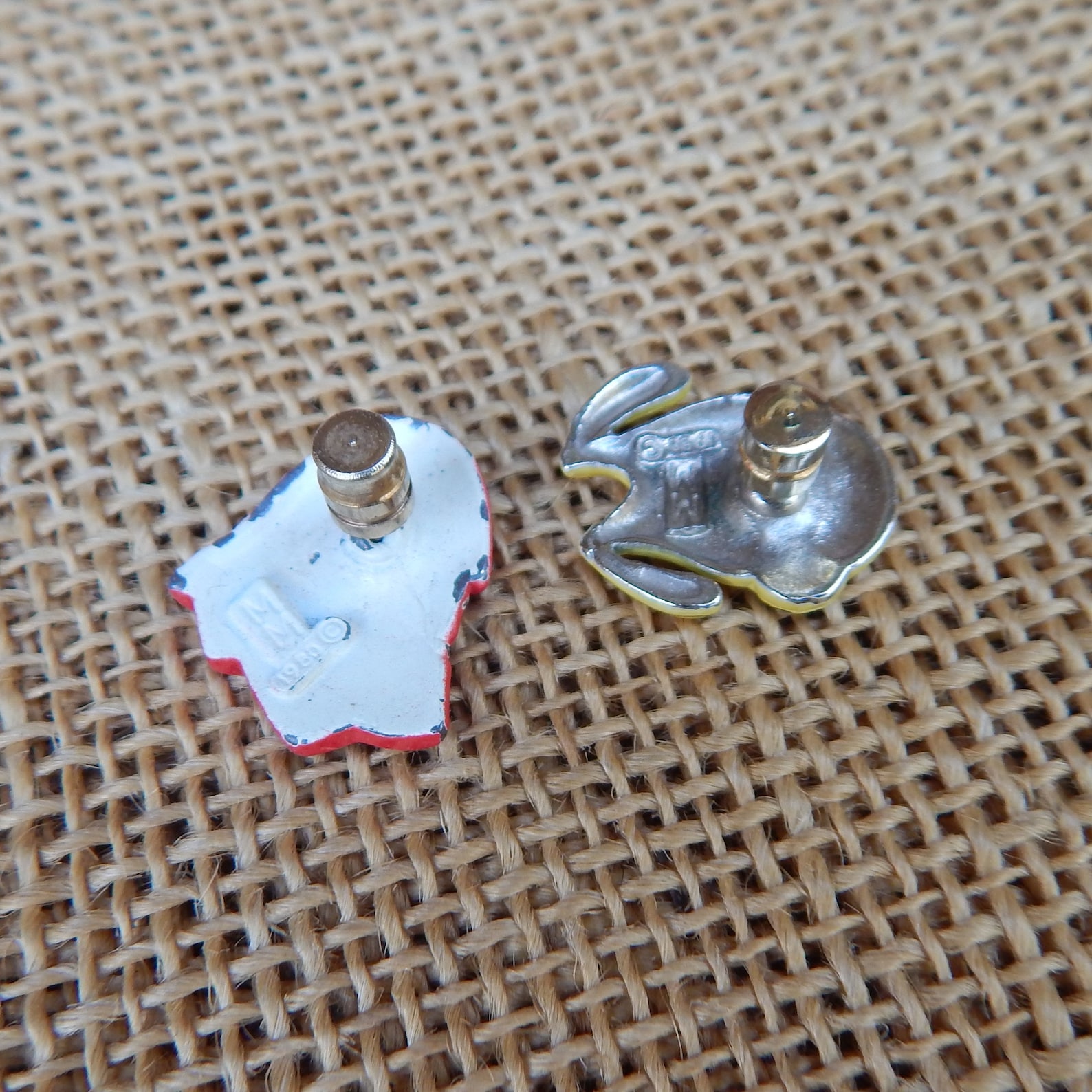 Authentic Original 1980 Red Eyed Pac Man Pin and Red Ghost Pin ~ Metal ...