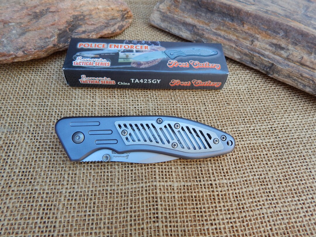 Vintage Frost Cutlery "police Enforcer" Barracuda Tactical Series Small ...
