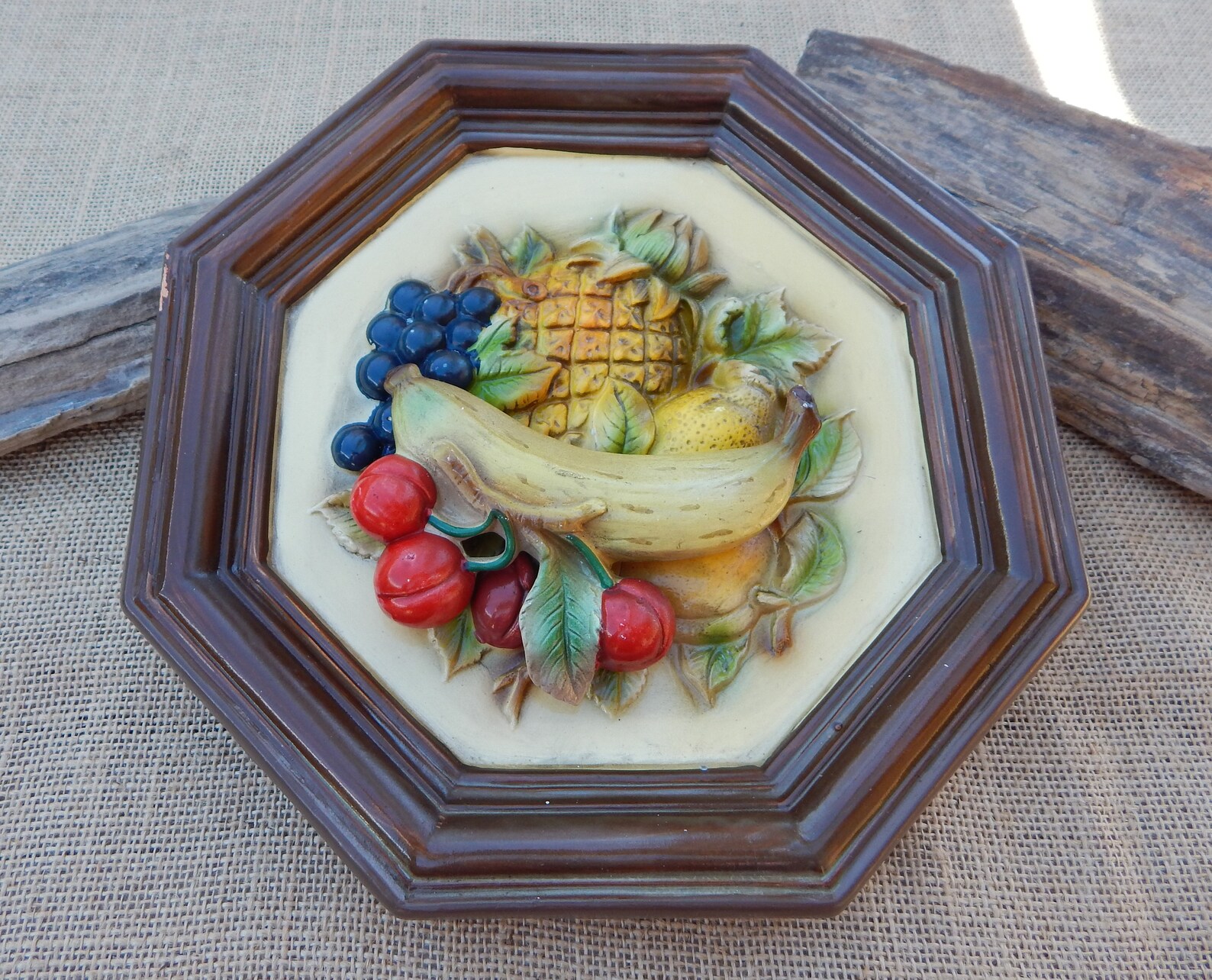 Napcoware Japan 3D Chalkware Fruit Wall Plaque / C8564 Napcoware Import ...
