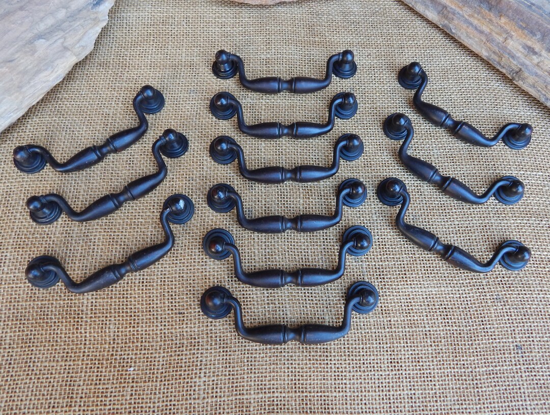 12 Bronze Finish Solid Metal Swing Bail Pulls ~ 12 Swing Bail Pulls ...