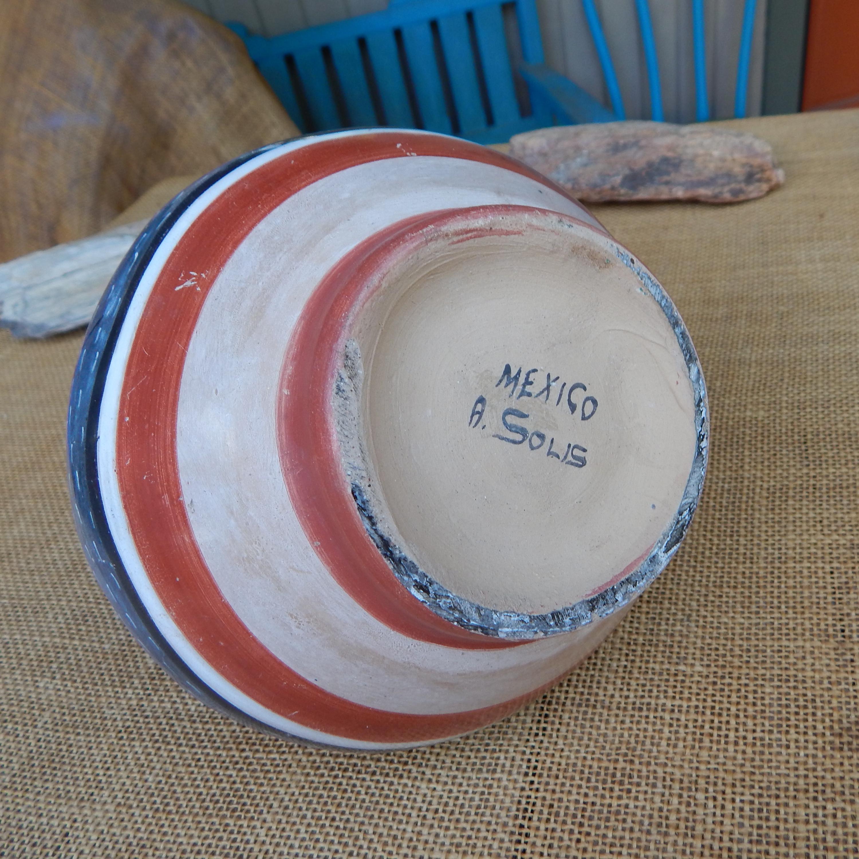 Burnished Tonala Earthenware Pottery Decorative Vase ~ Handthrown ...