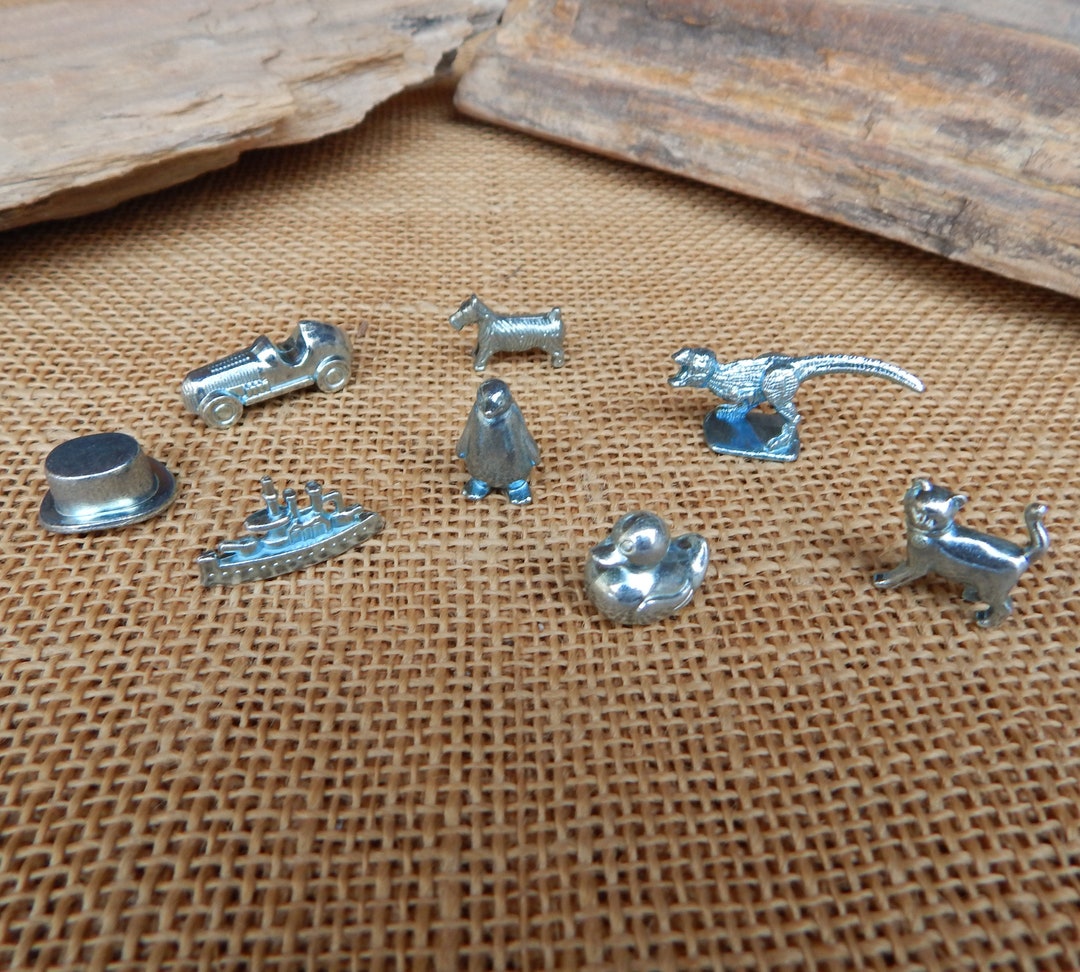 Full Set 8 Monopoly Tokens ~ 8 Monopoly Game Tokens ~ Monopoly Tokens ...