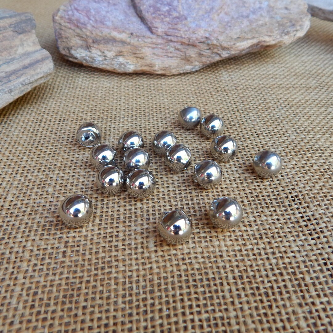 15 Aluminum Domed Buttons ~ 12mm Shank Style Domed Buttons ~ Smooth ...