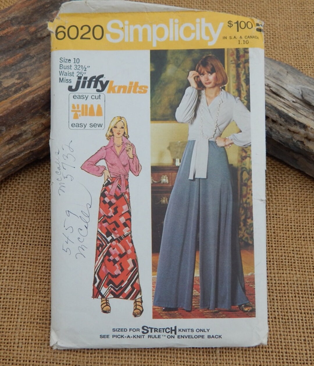 Simplicity 6020 / Front Wrap Blouse, Skirt and Wide Leg Pants Pattern ...