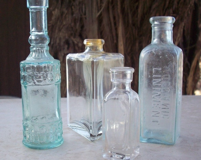 Vintage Aqua Dr. J.H. Mclean's Volcanic Oil Liniment Bottle Plus Three ...