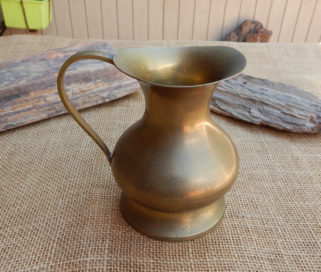 Minimalist Small Solid Brass Pitcher / Simple Solid Brass Pitcher Made ...