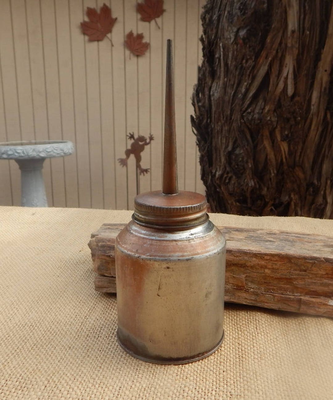 Vintage Copper Finish Oil Can / Spouted Oil Can / Mid Century Oil Can ...