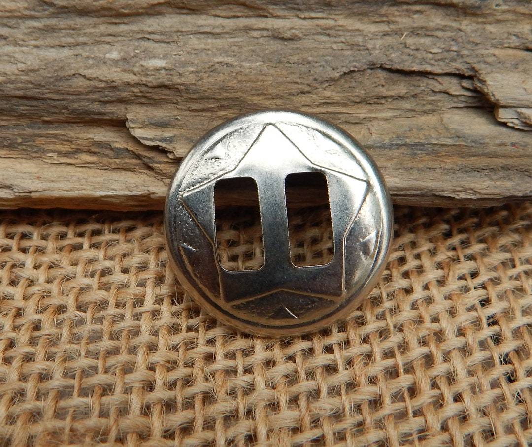 7 Small Pressed Aluminum Southwest Style Conchos / 7 Pressed Aluminum ...