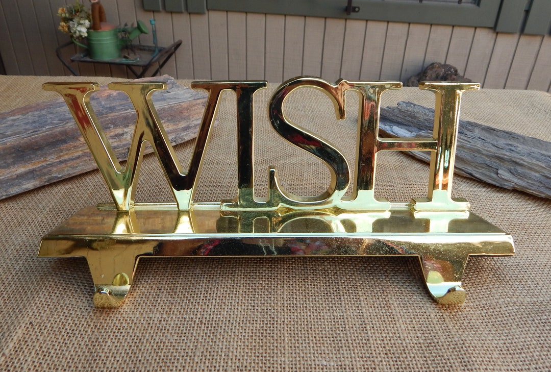 WISH Double Stocking Christmas Stocking Holder / Written Word Stocking ...