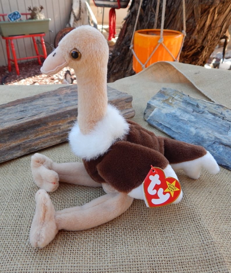 TY Beanie Baby Stretch the Ostrich / Stretch the Ostrich | Etsy