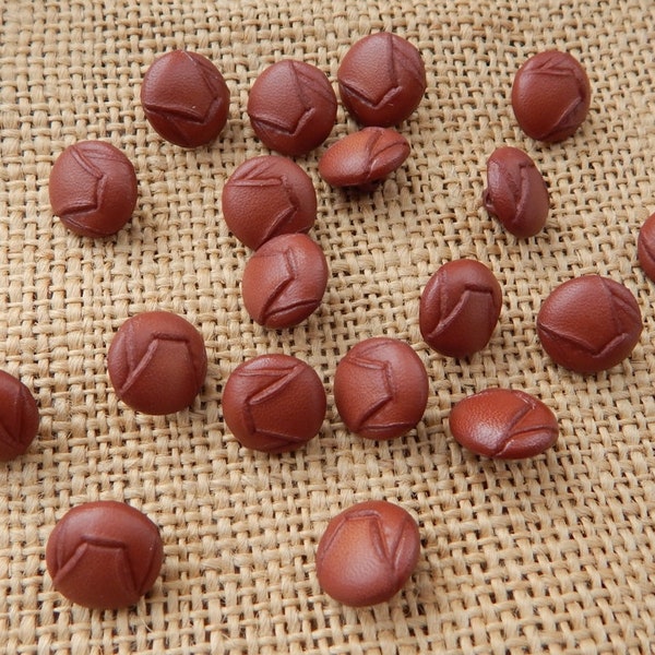 Faux Leather Buttons - Etsy