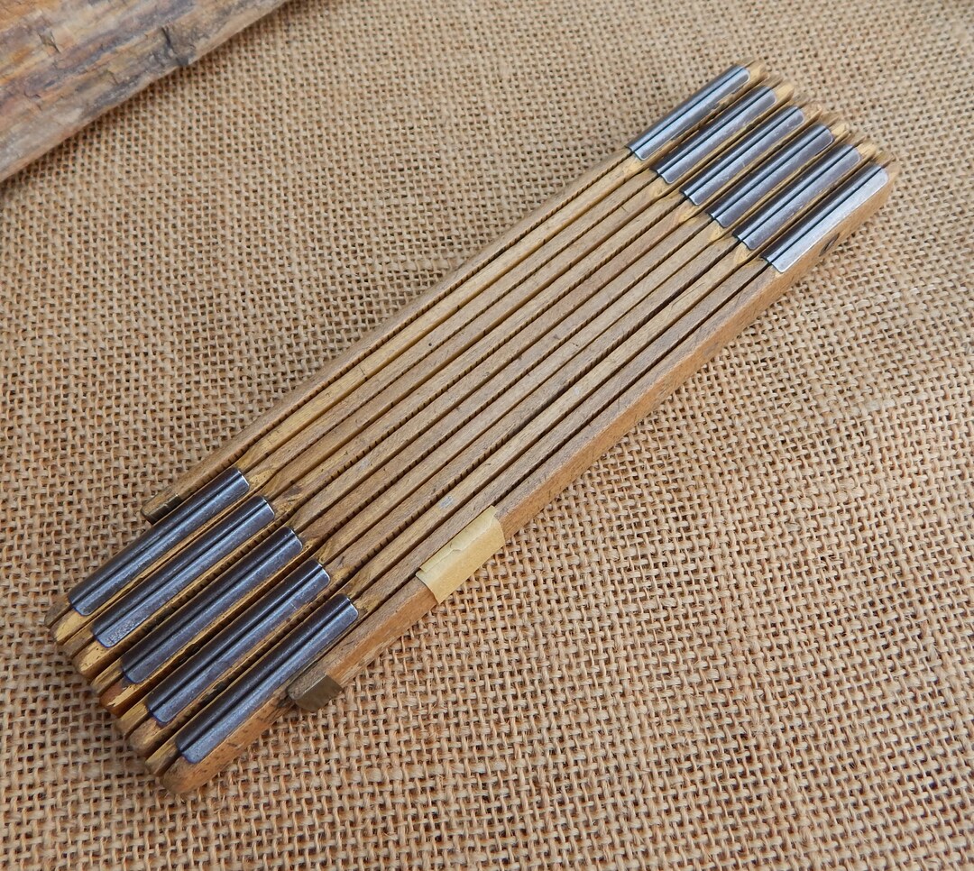 Folding Carpenters Wood Ruler 78" (72" With Brass Slide Out Additional ...