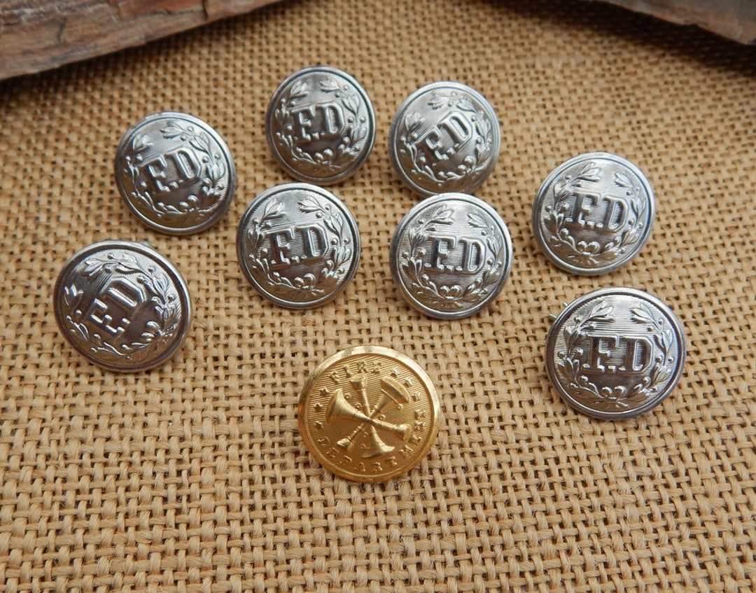 Fire Department Buttons / 9 Waterbury Button Co Fire Department Buttons ...
