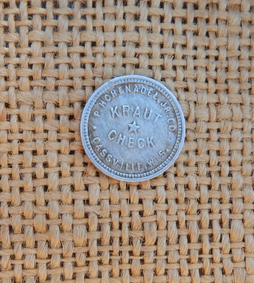 Ficha de salario de cheque Kraut / Cheque Kraut / P. Hohenadel Jr. Co ...