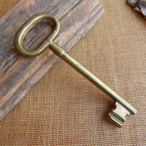 Brass Skeleton Key - Etsy