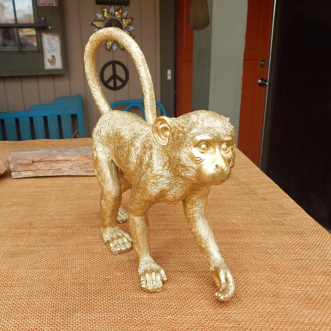 Large Decorative Chimp Figurine ~ Large Monkey Chimp Statue or Figurine ...