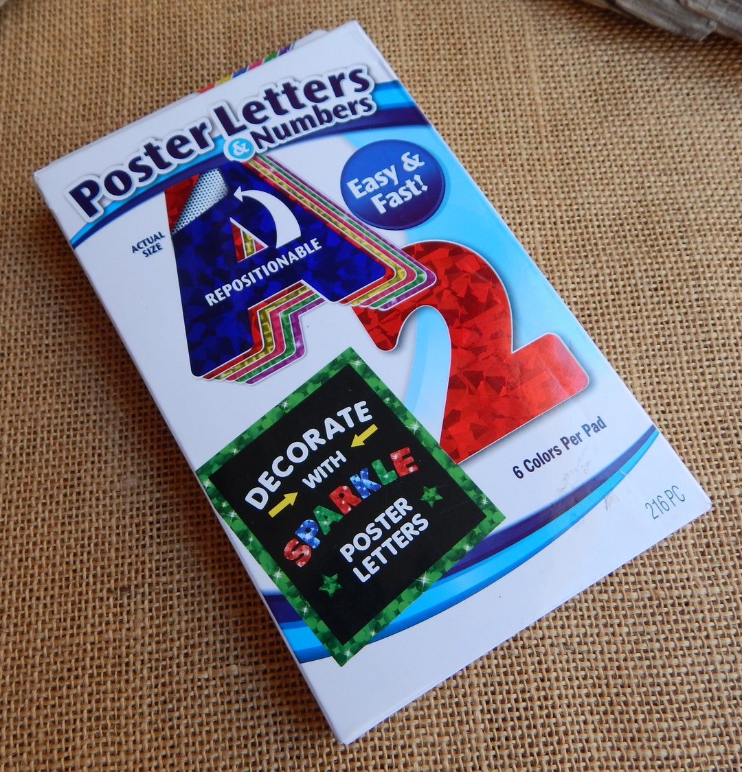 Artskills Poster Letters & Numbers Sparkle Letters / 216 Piece - Etsy
