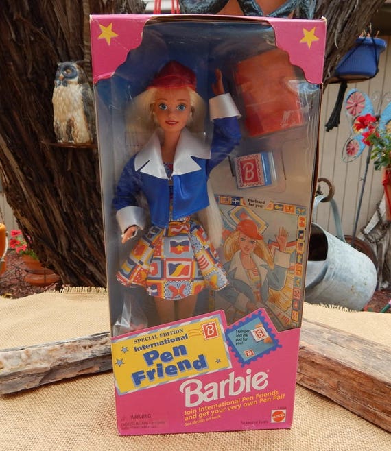 1995 International Pen Friend Pen Pal Barbie Pen Pal Barbie New in Box Vintage Special Edition International Pen Friend Barbie NIB Etsy UK