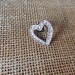 AVON Rhinestone Heart Pin ~ Clear Glass Rhinestone Heart Pin ~ 1980's ...