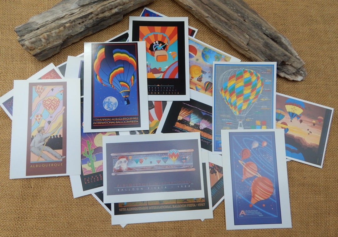 22 Albuquerque International Balloon Fiesta Poster Cards 1979-2000 ...