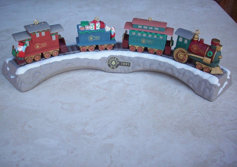 1991 Hallmark Train Ornament Set / Train Ornament / Hallmark - Etsy