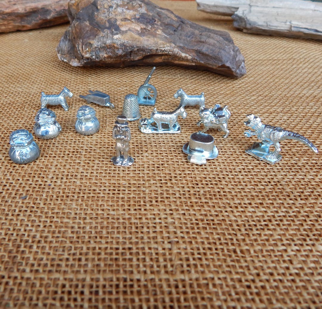 13 Miscellaneous Monopoly Metal Tokens ~ 13 Monopoly Token Game Pieces ...