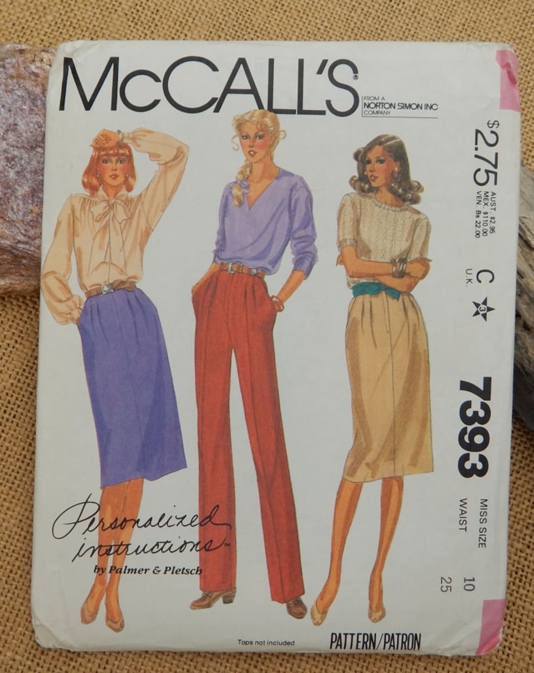 Mccall's 7393 / Mccall's 7393 Skirt & Pants Pattern / Dated 1981 / Size ...