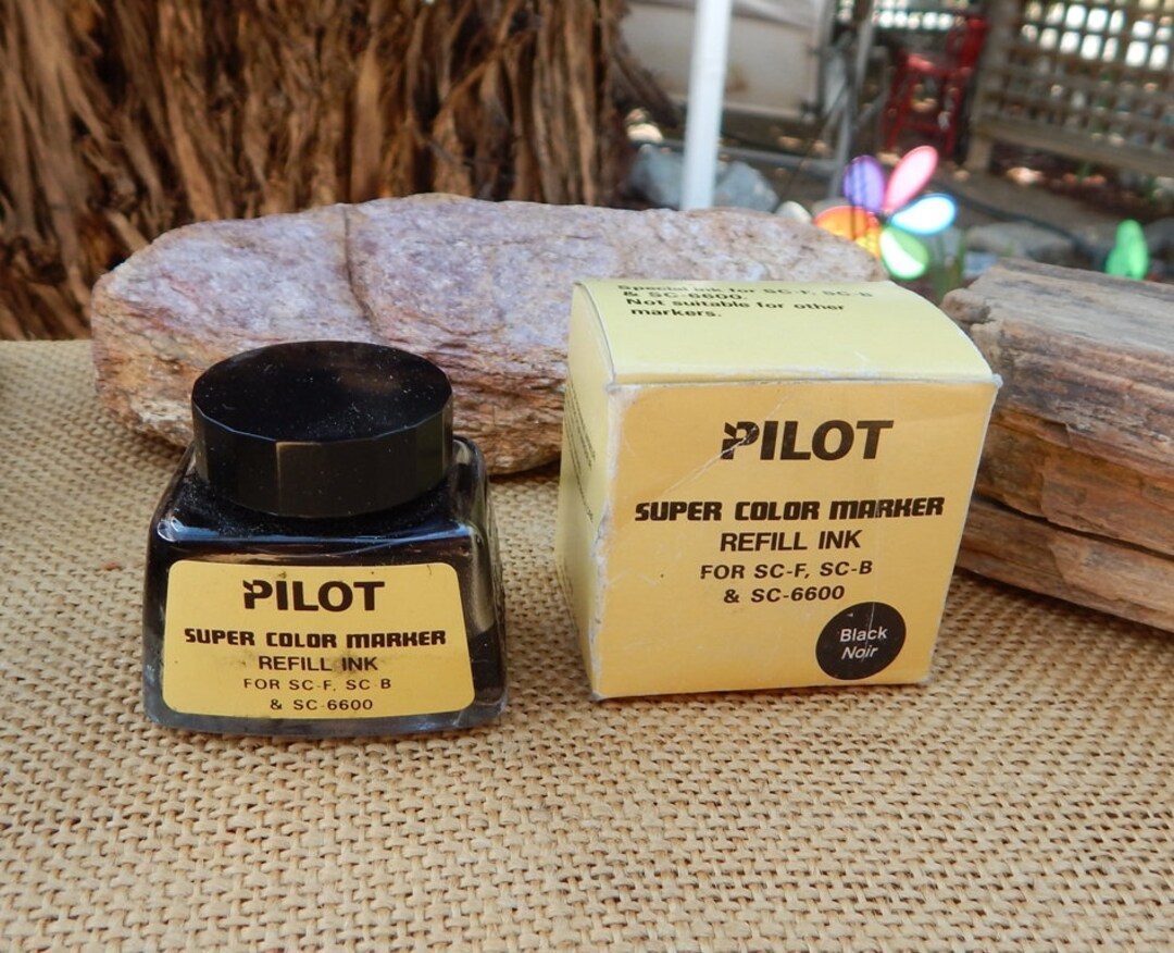 1960's PILOT Ink Bottle in Box / Vintage Pilot Ink Bottle in Box ...