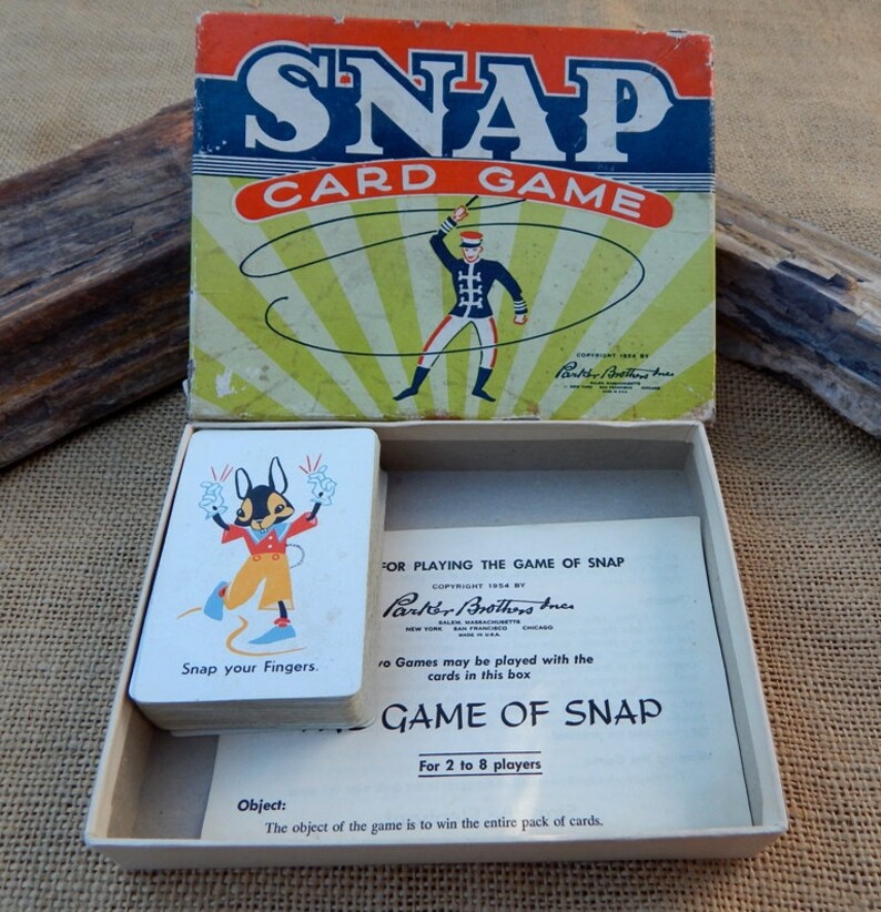 1954 SNAP Card Game / Complete 1954 Parker Brothers Snap Card - Etsy