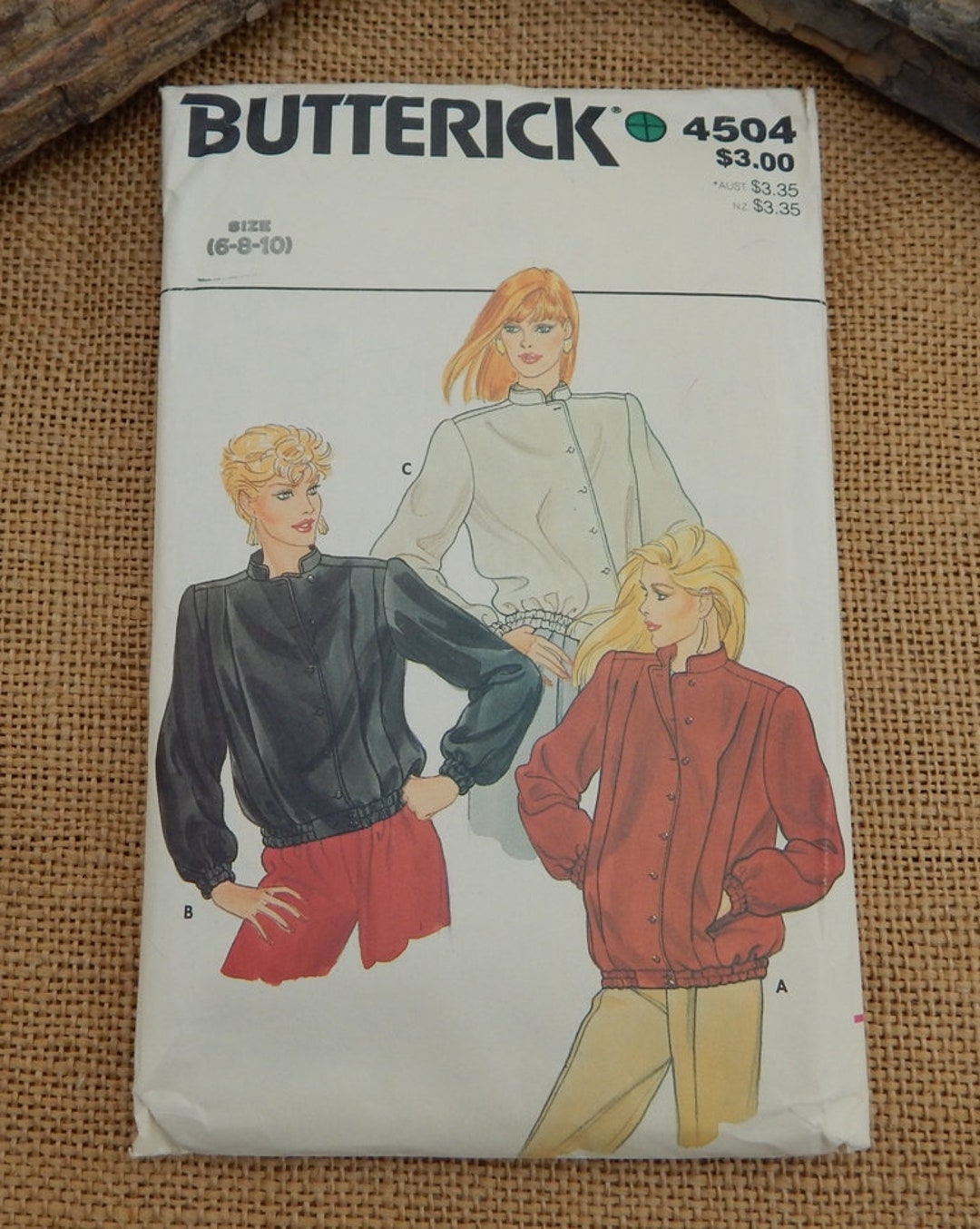Butterick 4504 / Butterick Jacket Pattern / Jacket Pattern / Size 6 - 8 ...