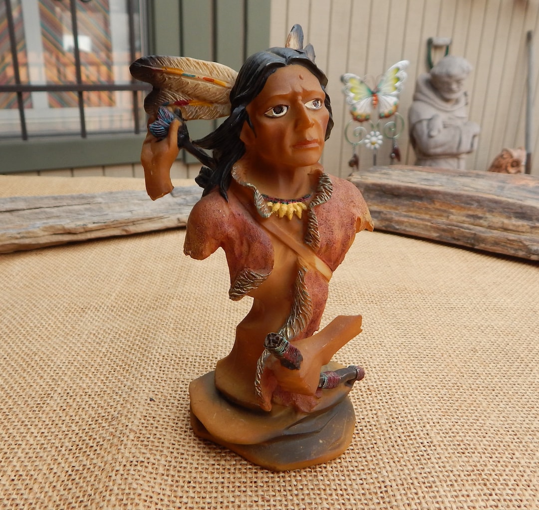 Native American Warrior Composite Figurine ~ Abstract Native American ...