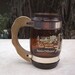 Siesta Ware Mug / Wood Handle Amber Glass Mug / Las Vegas Souvenir Mug ...