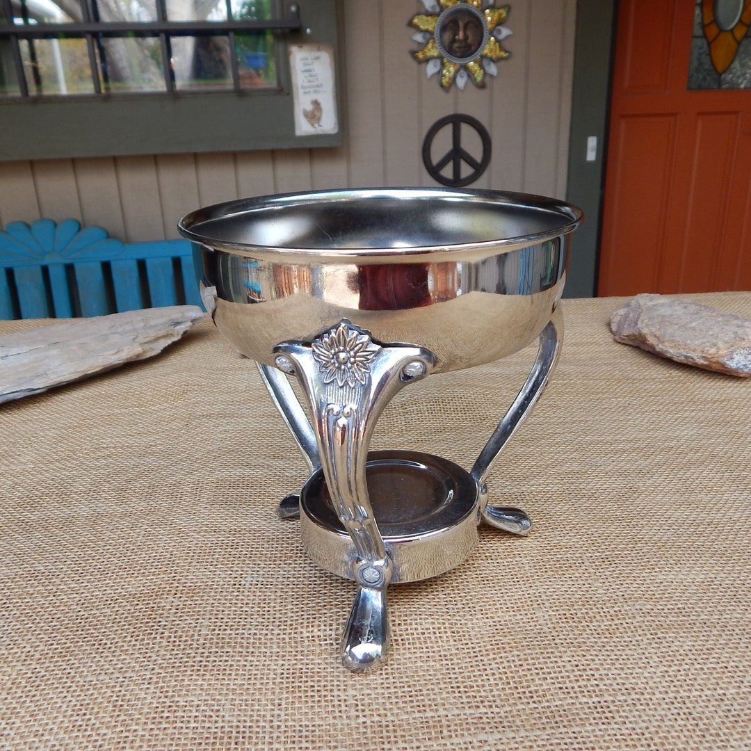 Chrome Finish Metal Floral Warming Stand ~ Carafe Warming Stand ...
