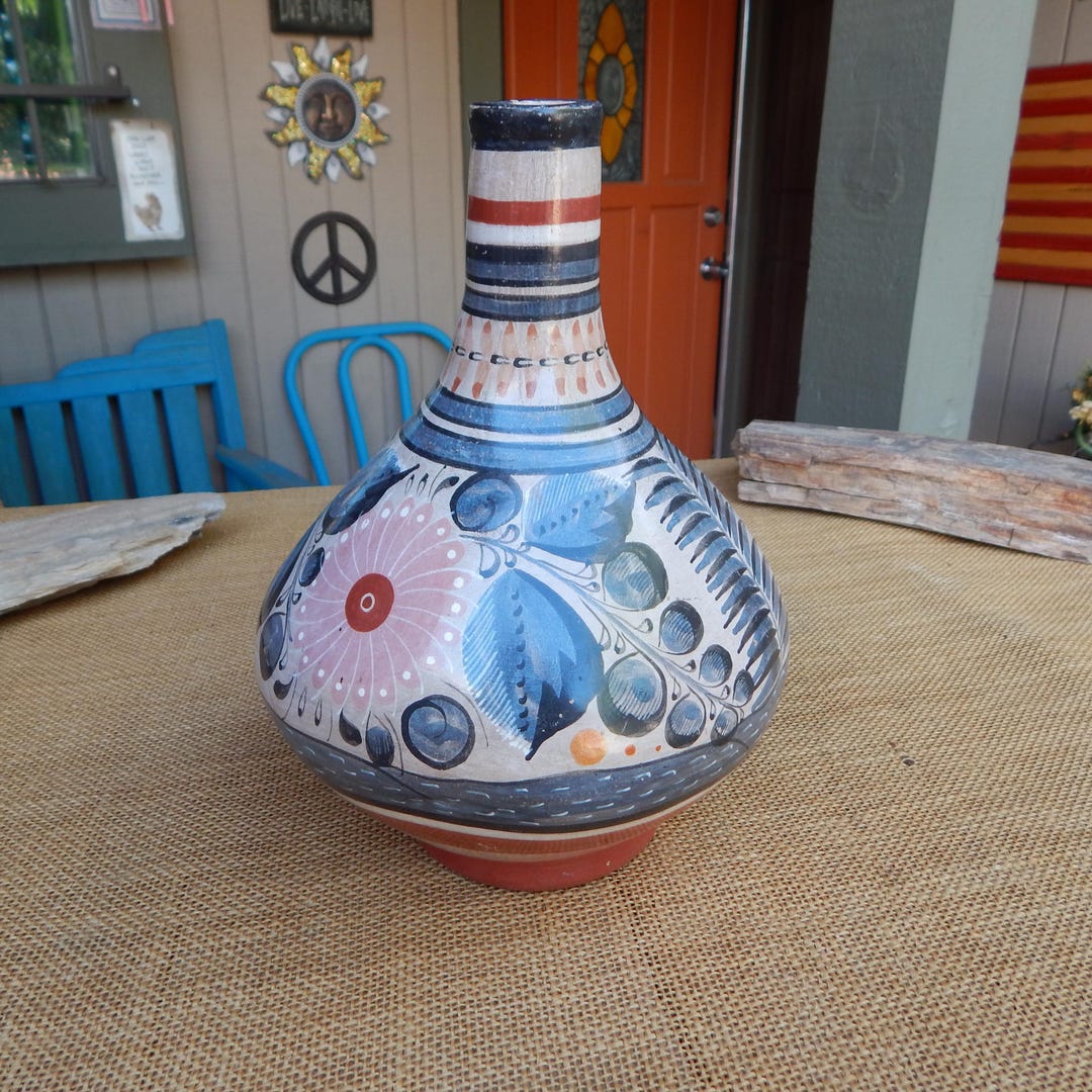 Burnished Tonala Earthenware Pottery Decorative Vase ~ Handthrown ...