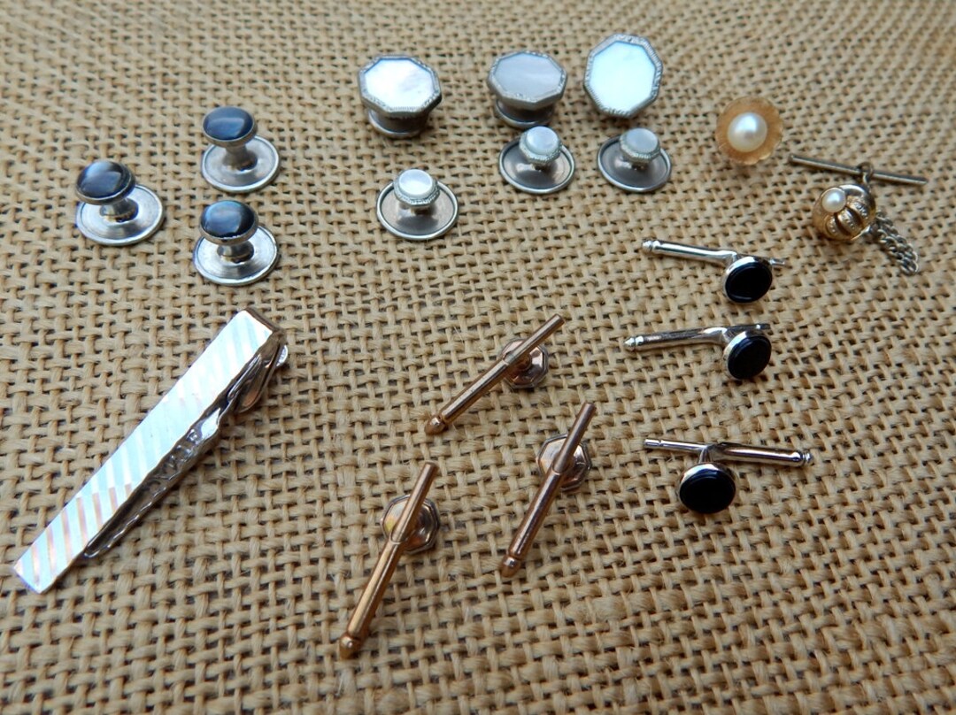 Cuff Buttons / Tie Tacks / Cuff Links / 18 Cuff Buttons Cuff Links ...