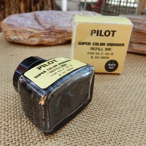 1960's PILOT Ink Bottle in Box / Vintage Pilot Ink Bottle in Box ...