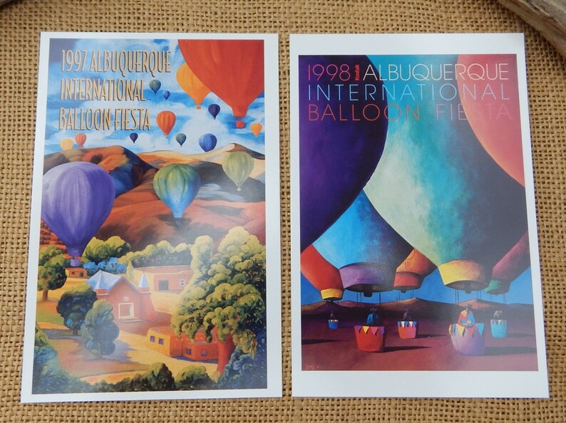26 Albuquerque International Balloon Fiesta Poster Cards / NOS | Etsy